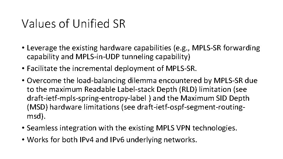 Unified Source Routing Instructions using MPLS Label Stack
