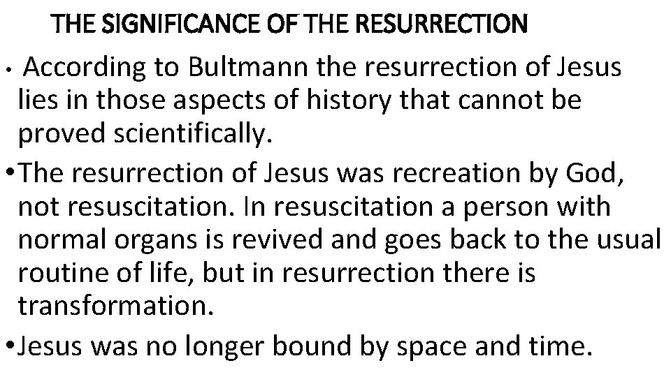 THE RESURRECTION OF JESUS OT ROOTS 1 Wisdom