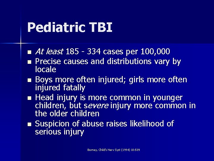 Traumatic Brain Injury Pediatric Intensive Care Unit Epidemiology