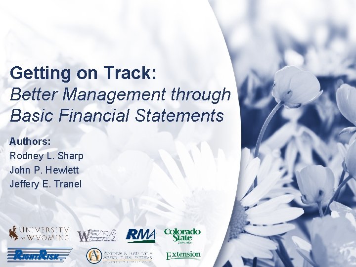 Getting on Track Better Management through Basic Financial