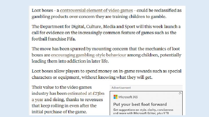 Keystone word Loot Write a definition How does
