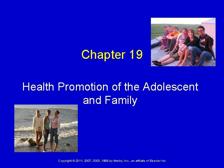 Chapter 19 Health Promotion of the Adolescent and
