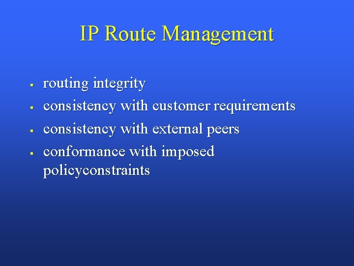 A Brief Introduction to Internet Network Management Geoff