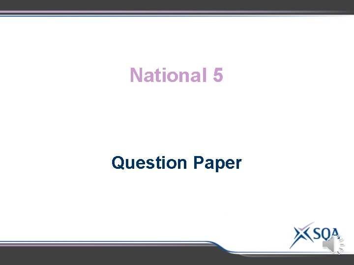 National 5 Question Paper National 5 Question Paper
