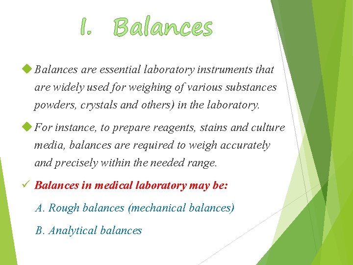 Introduction To Medical Technology Lecture 6 I Balances