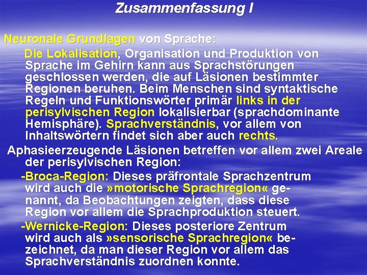 Physiologie 8 Sprache Neuronale Grundlagen von Kommunikation und