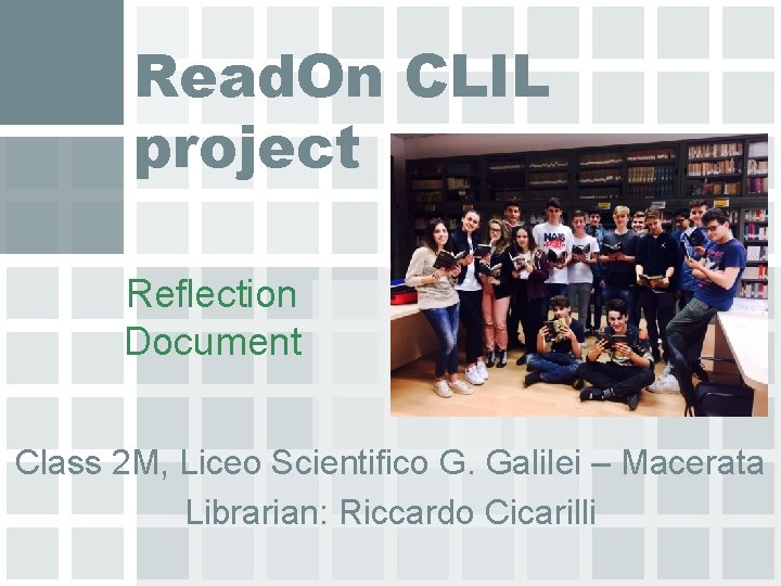 Read On CLIL project Reflection Document Class 2
