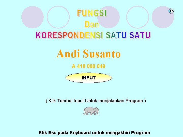 Andi Susanto A 410 080 049 INPUT Klik