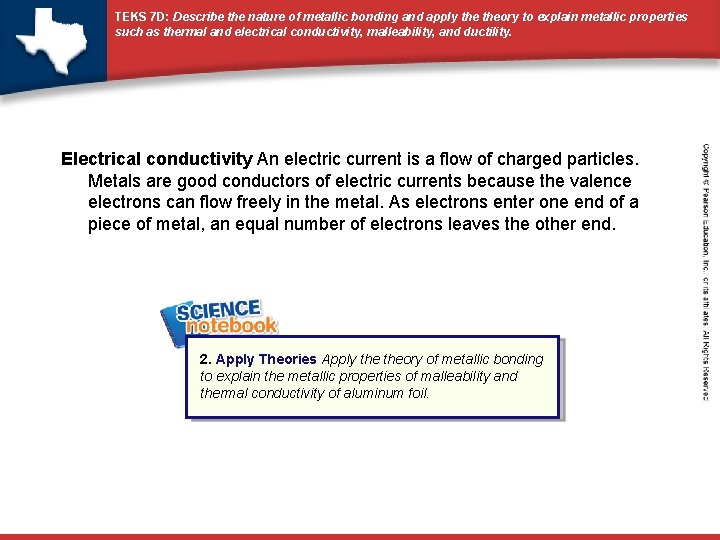 TEKS 7 D Describe the nature of metallic