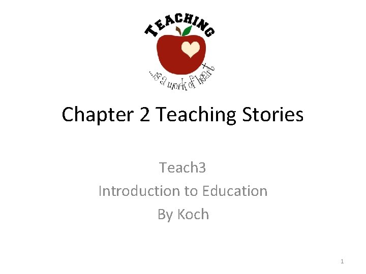 Chapter 2 Teaching Stories Teach 3 Introduction to