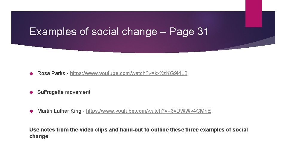 Implications for social change of research into social