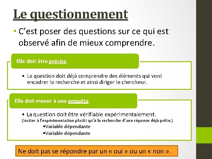 La dmarche scientifique est la procdure que les
