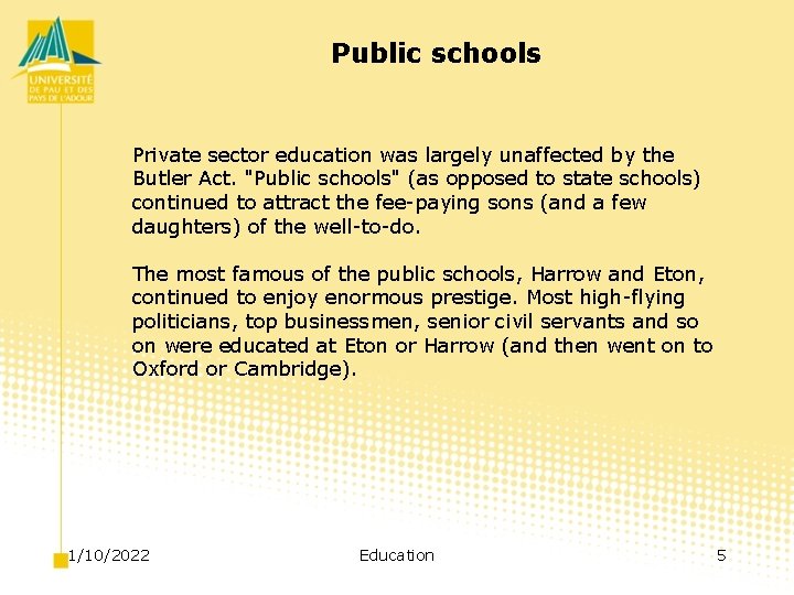 Education 1102022 Education 1 Before the Butler Act