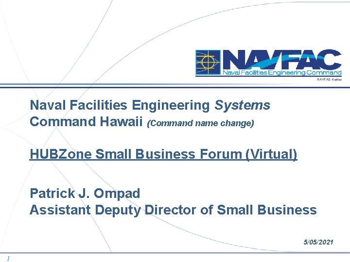 NAVFAC Hawaii Naval Facilities Engineering Systems Command Hawaii