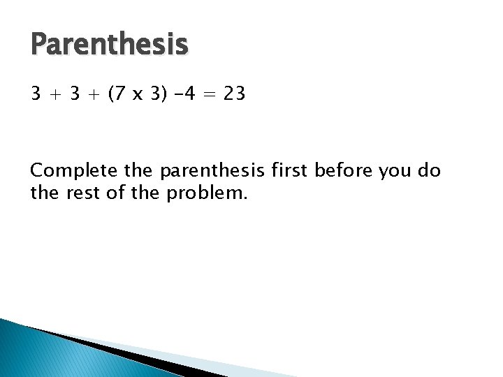 Numbers Order of Operations Grade 7 Panak Z