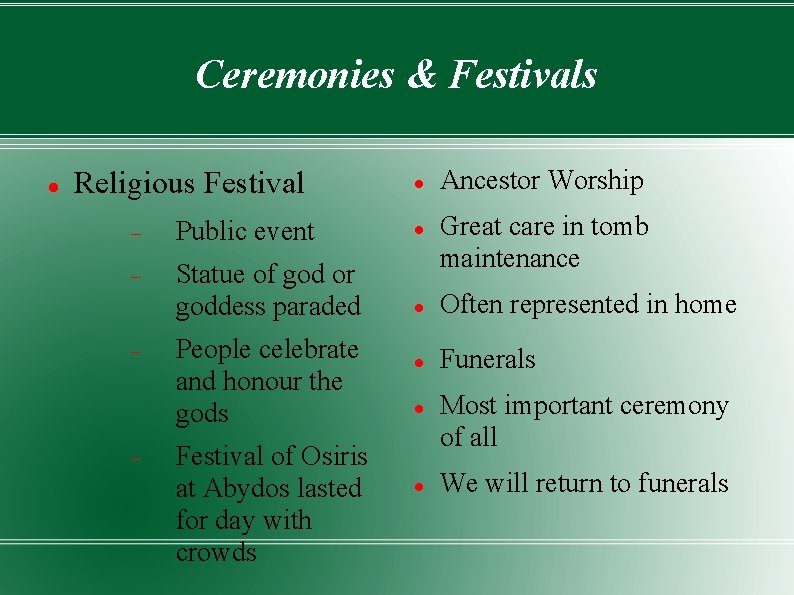 Religion Gods Mythology Learning Goals Identify forces that