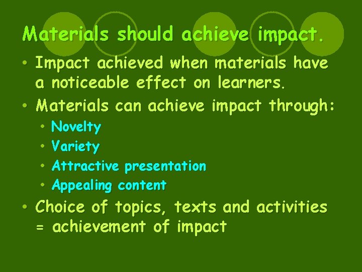 Basic concepts of language learning teaching materials What