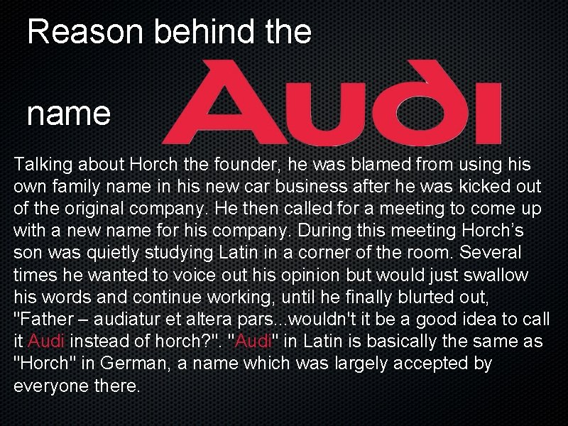 Auto Union Deutschland Ingolstadt about Audi designs engineers