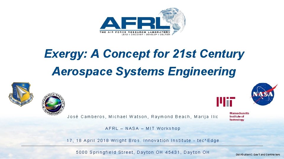 Exergy A Concept for 21 st Century Aerospace