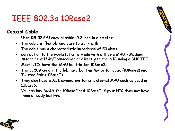 Computer Networking Concepts IEEE 802 3 10 Base
