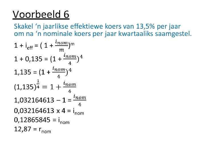 Finansile Wiskunde 2 Saamgestelde rente Voorbeeld 1 Piet