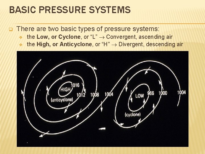 PRESSURE WINDS AND CIRCULATION PATTERNS First Lets Recall