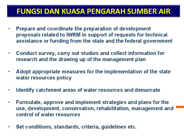 PEMBENTANGAN UNIT SUMBER AIR 1 KANDUNGAN RANG UNDANGUNDANG