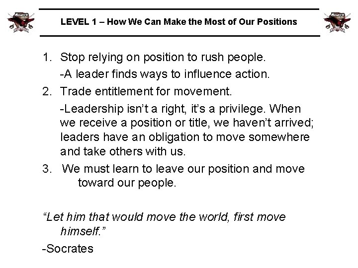 Maxwells 5 Levels of Leadership Part I Reference