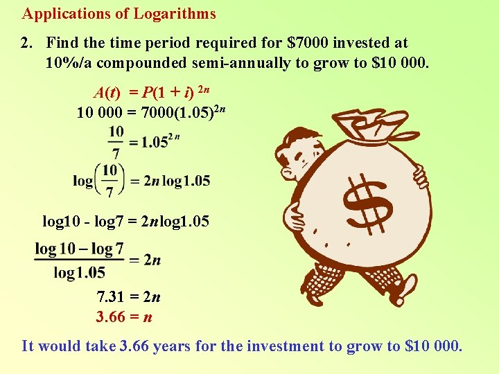 Exponents and Logarithms Solving Log Equations 1 log