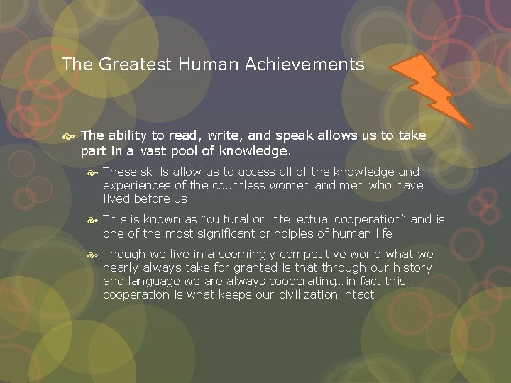 Chapter One Language and Survival Our Objective In