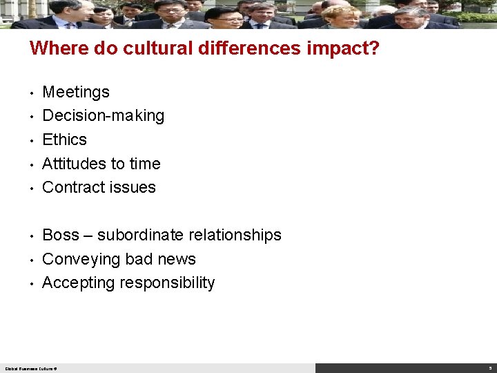 Working in a Global Environment A Cultural Perspective