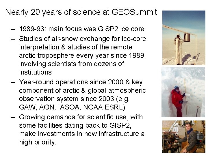 Executive Summary Roger Summit Station is an essential