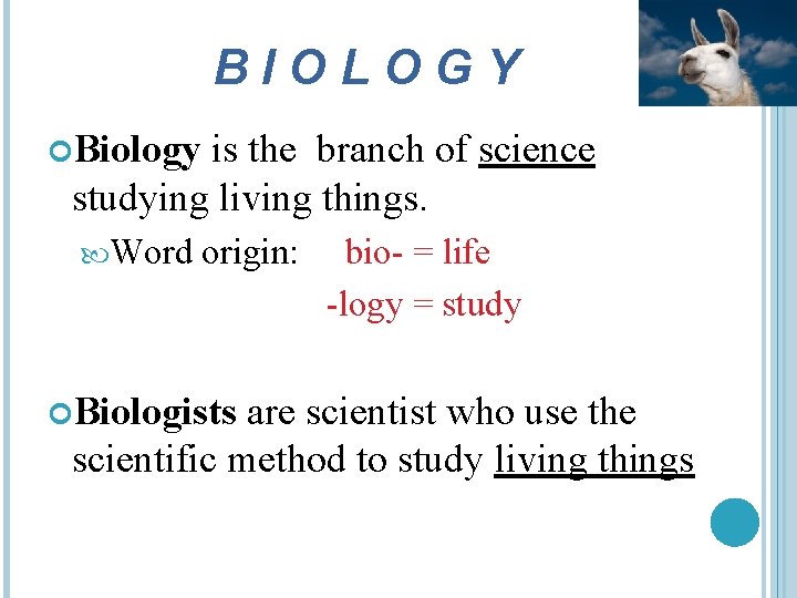 UNIT 1 Biology Whats it all about UNIT