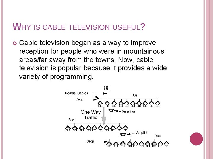 SATELLITE TELEVISION SIGNALS VS CABLE TELEVISION SIGNALS By