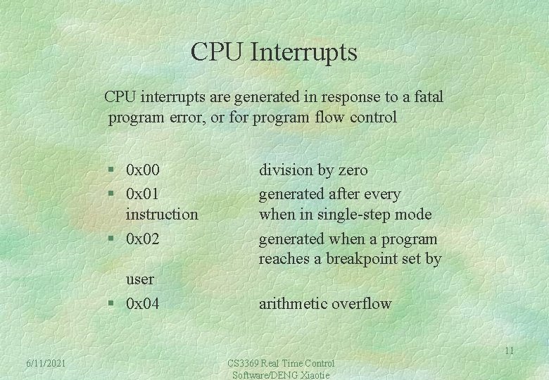 Lecture 5 Interrupts in Turbo C Concepts of