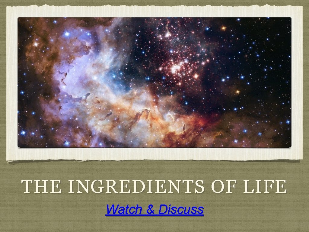 THE BIG PICTURE In the Beginning The Christian