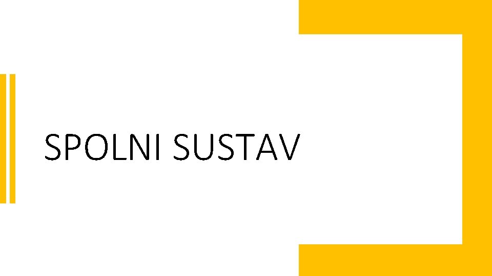 SPOLNI SUSTAV SPOLNO SAZRIJEVANJE OVJEKA Spolnost je sastavni