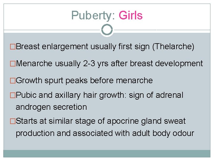 Reproductive Physiology Lecture 3 Puberty in males and