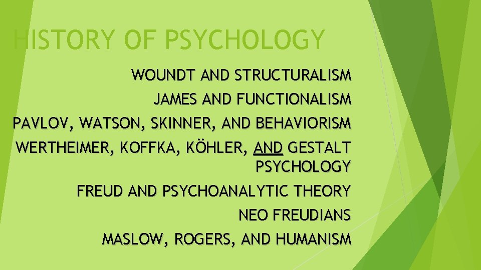 HISTORY OF PSYCHOLOGY WOUNDT AND STRUCTURALISM JAMES AND