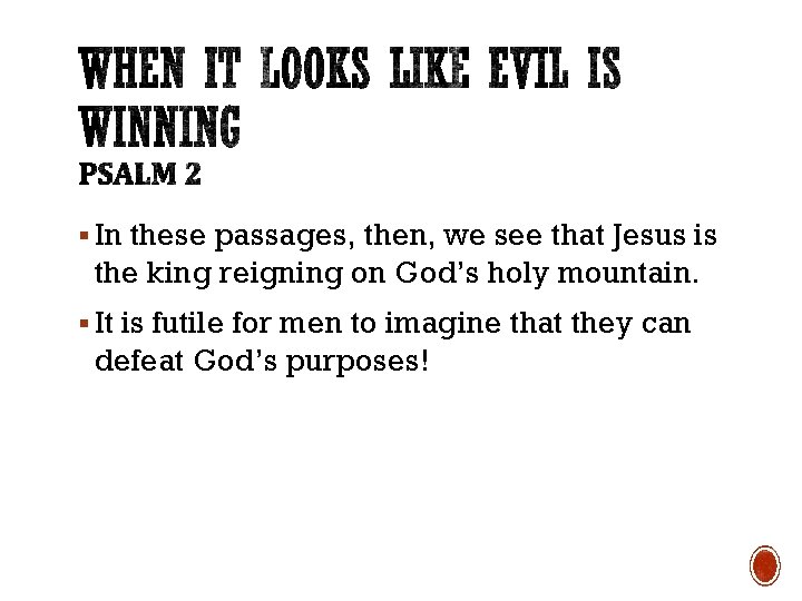 Psalm 2 The nations of the world plotting