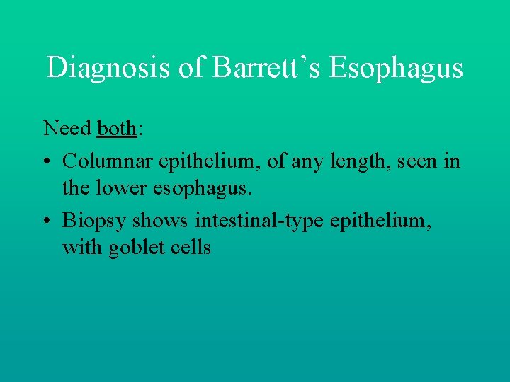 Esofago di Barrett ed adenocacinoma esofageo Esofago di