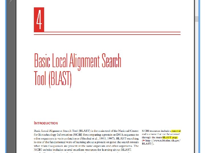 BLAST THE BASIC LOCAL ALIGNMENT AND SEARCH TOOL