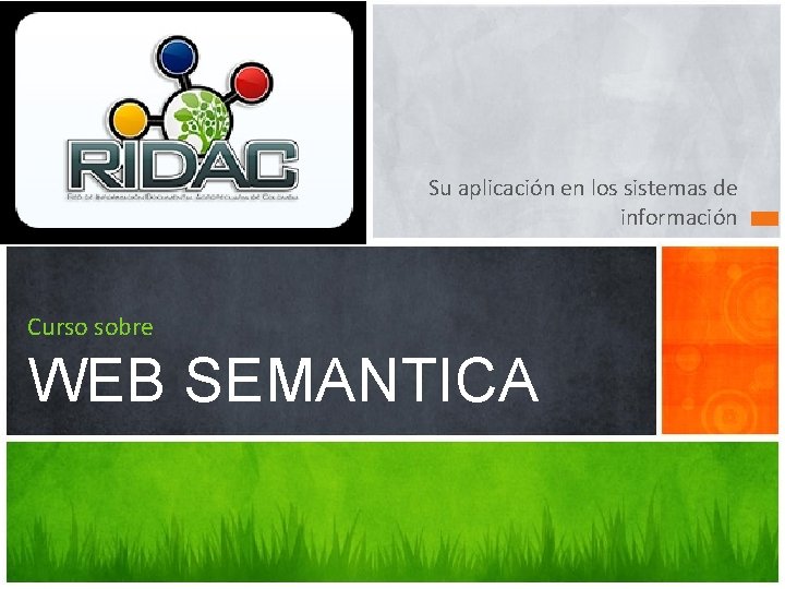 Su aplicacin en los sistemas de informacin Curso