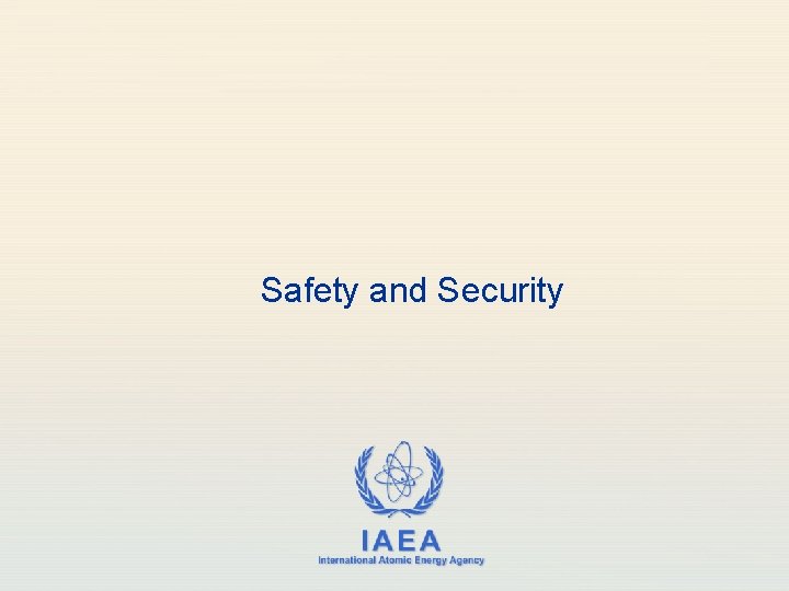 Safety and Security Organization and Implementation of a