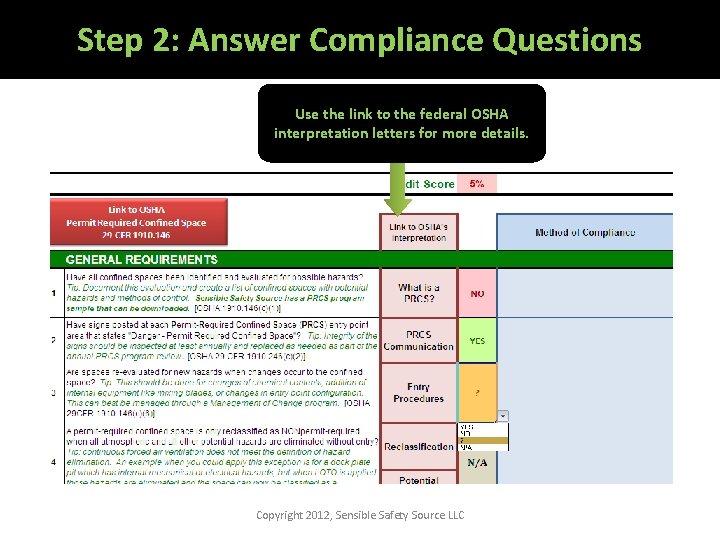 OSHA 29 CFR 1910 Compliance Audit Demonstration 2012