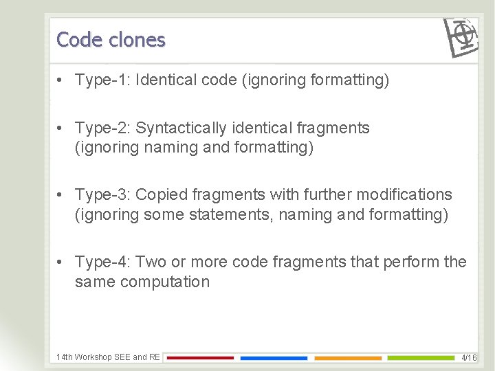 Detecting software clones in binaries Zaharije Radivojevi Saa