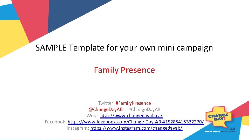 SAMPLE Template for your own mini campaign Family