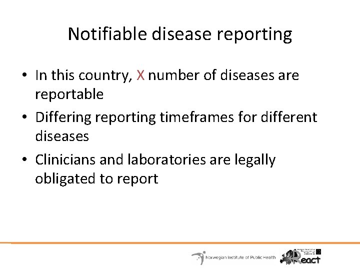 Public Health Event Reporting Lecture Template 1 Objectives