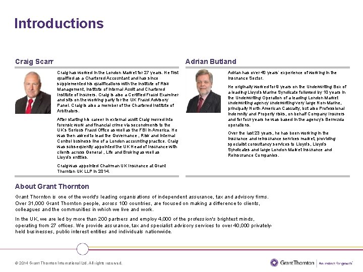 Control Framework A warm Welcome to the March