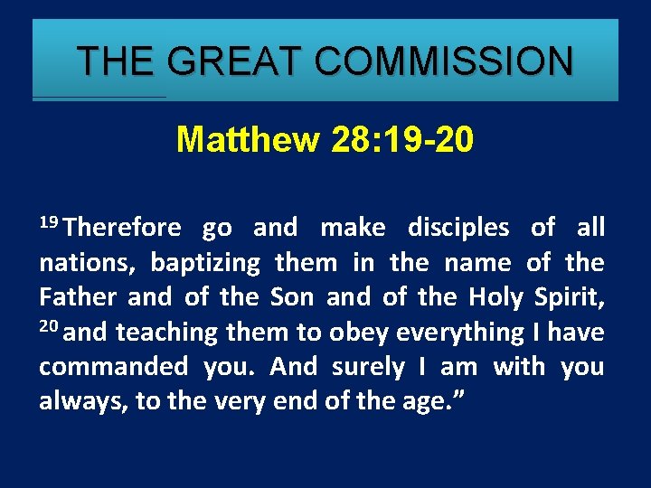 THE 3 GREATS OF THE BIBLE Ecclesiastes 3